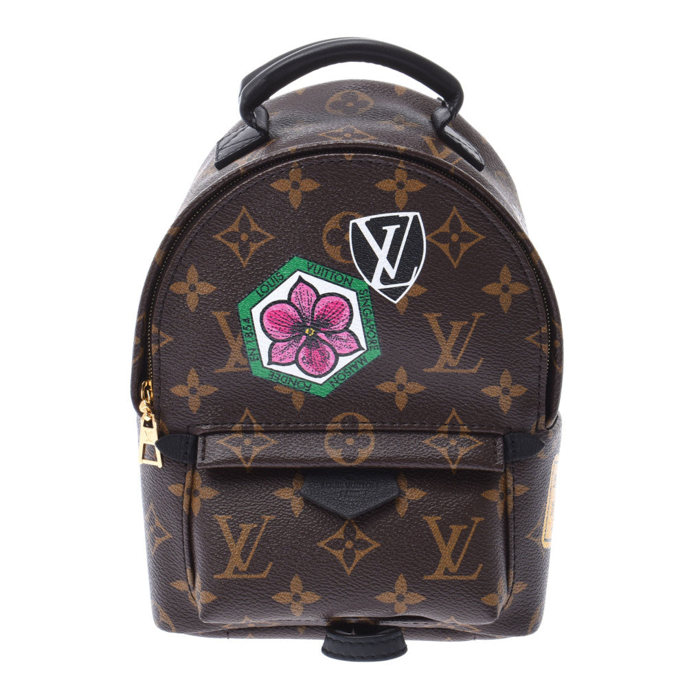 Louis Viton Palm Springs Backpack MINI World Tour 14145 Brown Women's ...