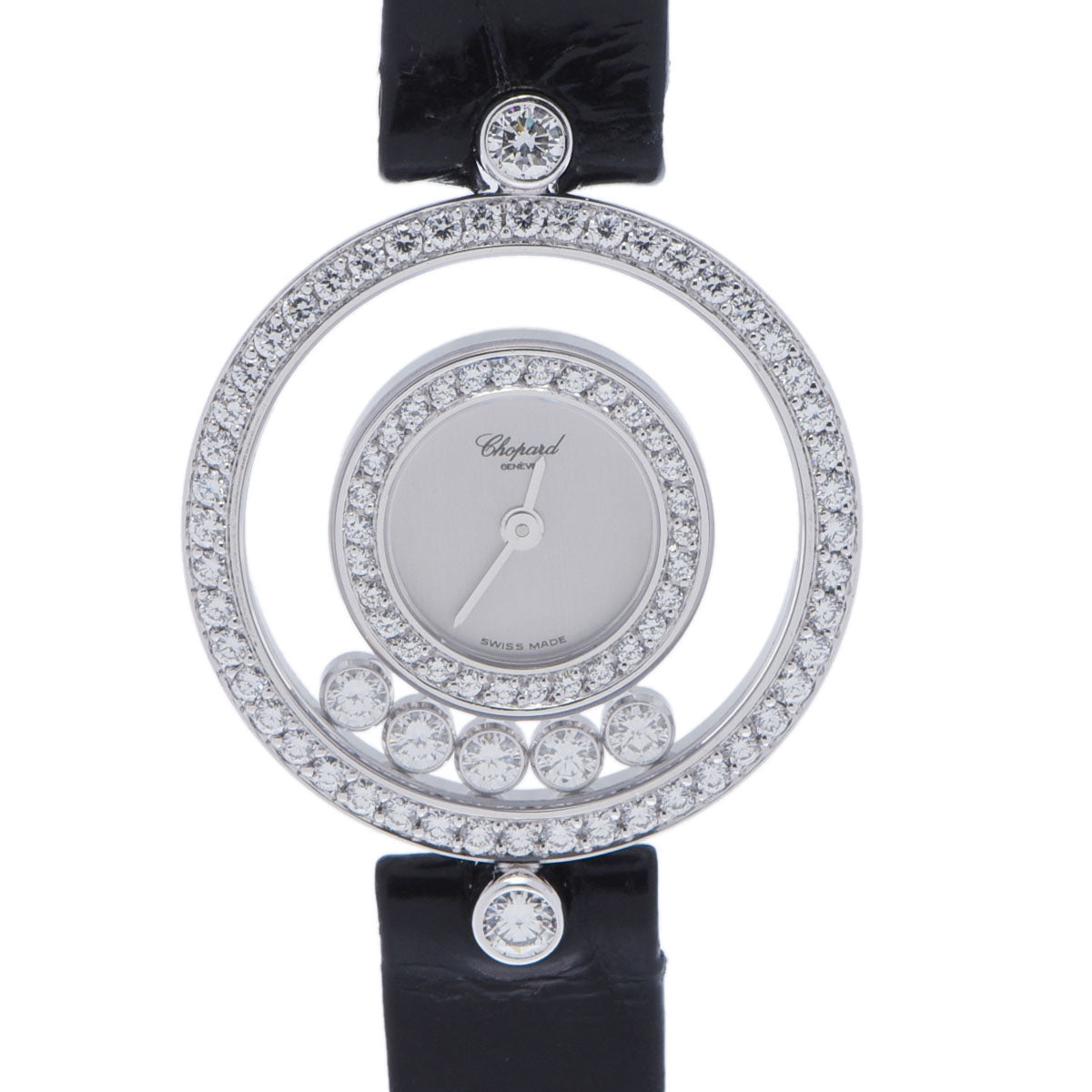 ショパールハッピーダイヤ ベゼルダイヤ レディース 腕時計 20/3957 CHOPARD 中古 – 銀蔵オンライン