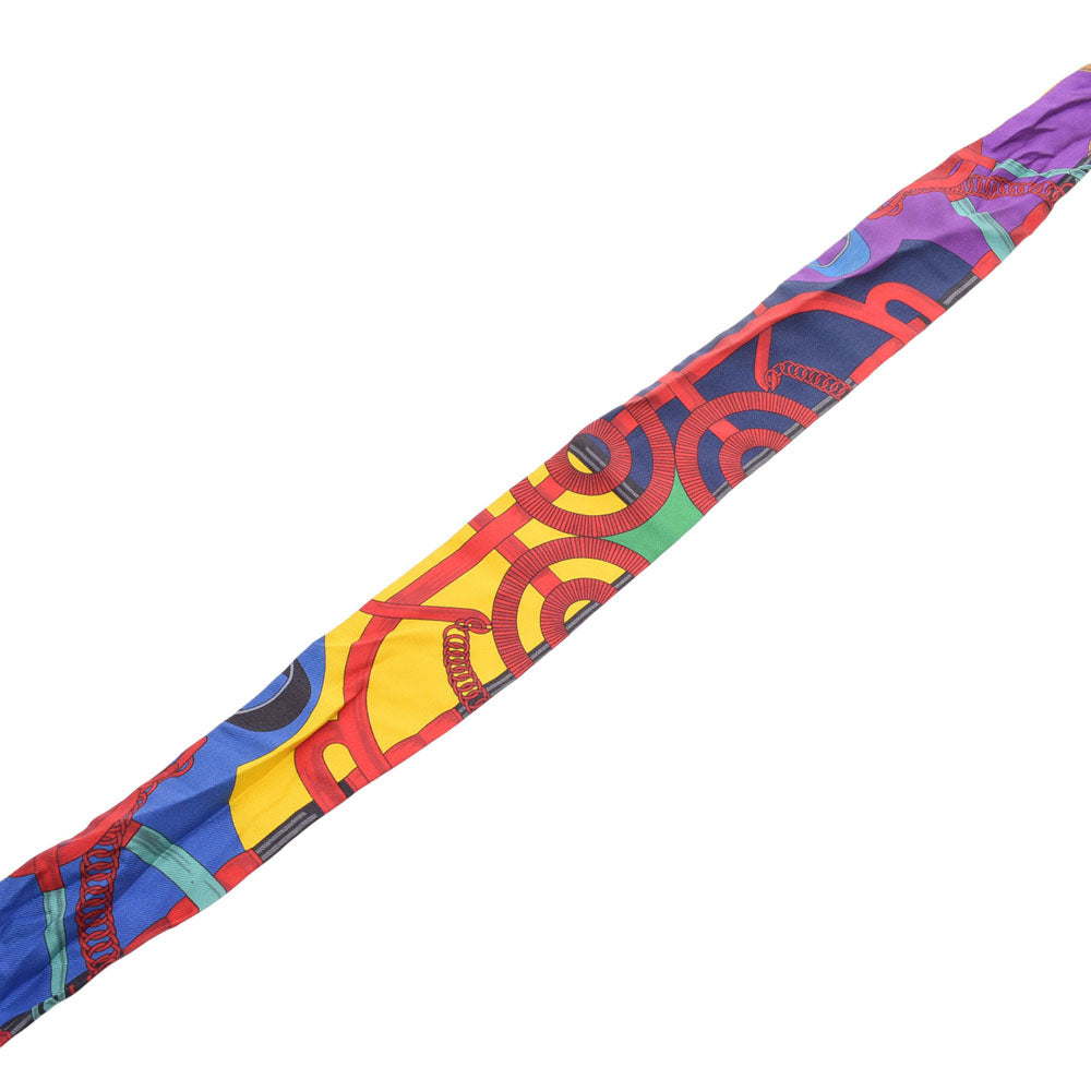 Hermes Tilly Yellow/Purple/Red/Blue Ladies Silk Scarf HERMES Used – 銀蔵オンライン