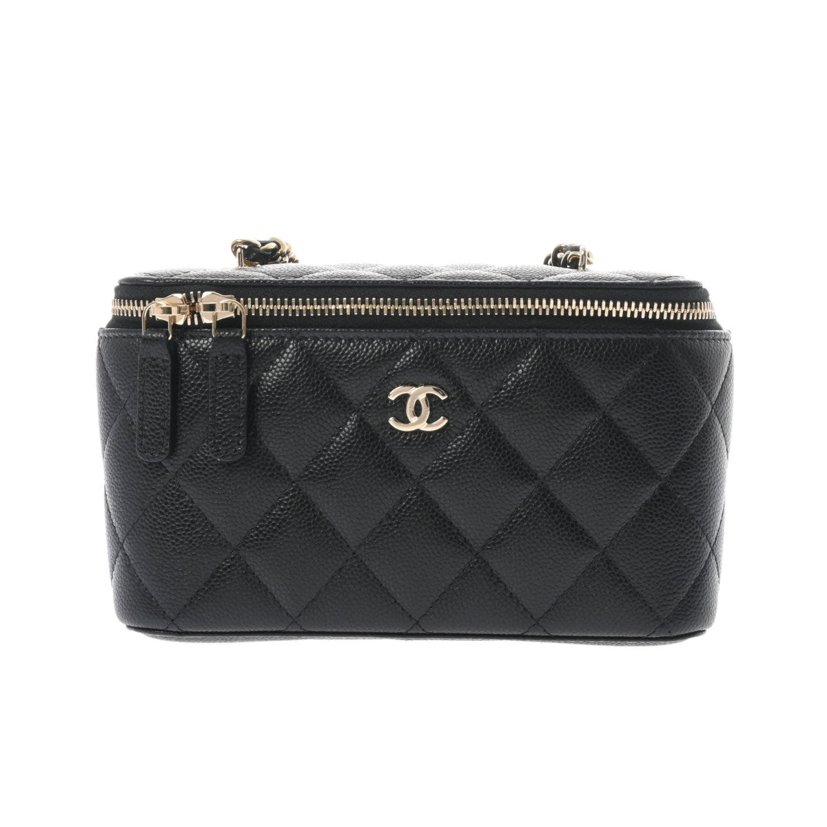 シャネルバニティ チェーンショルダー 黒 ゴールド金具 レディース キャビアスキン ショルダーバッグ AP1341 CHANEL – 銀蔵オンライン